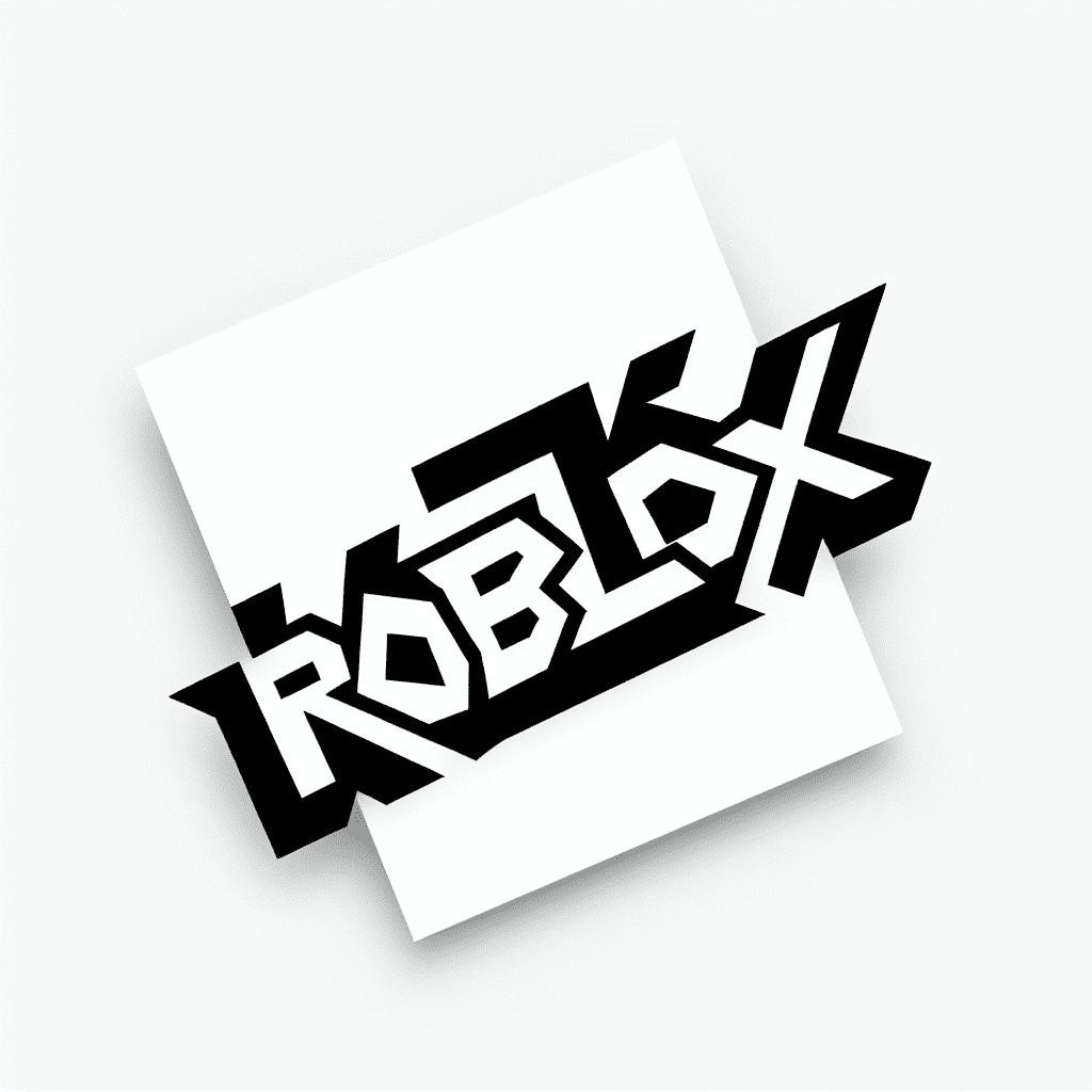Chci logo roblox černý - ROBLOX NAPIŠ a pozadí bílé – VytvořSiPotisk.cz