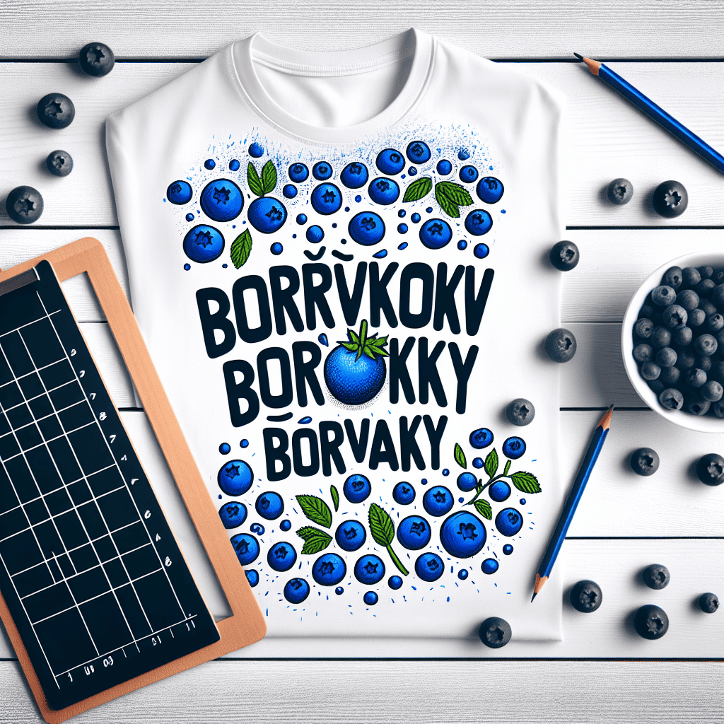 Napis na tricko borovkovy boruvky a namaluj tam boruvky – VytvořSiPotisk.cz
