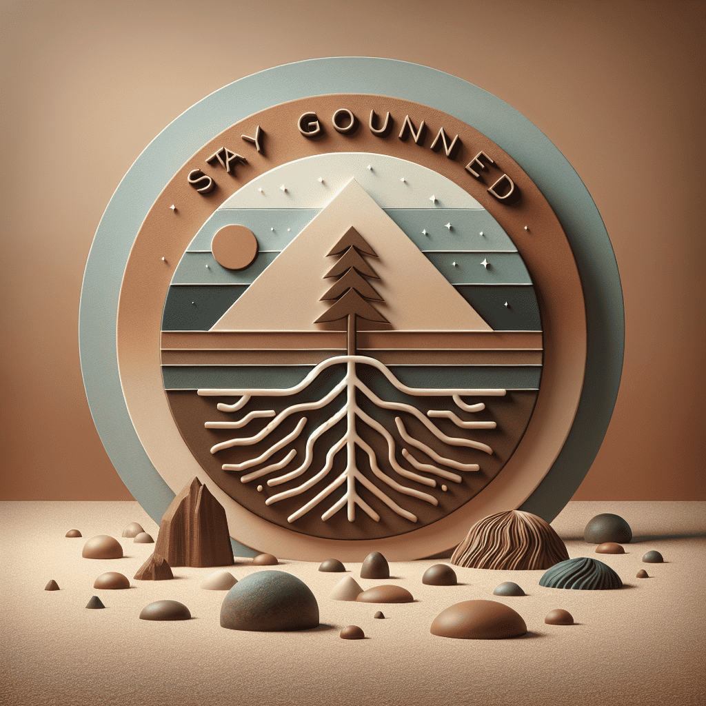 STAY GROUNDED with symbol – VytvořSiPotisk.cz