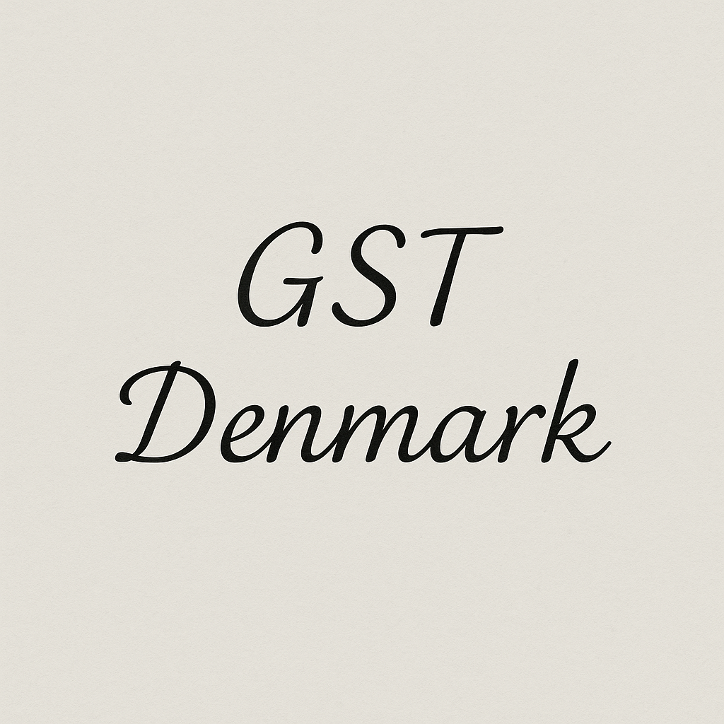 GST Denmark - popisek, decentní stylový, např psace ne moc výrazný, aby byl text pod sebou ...
