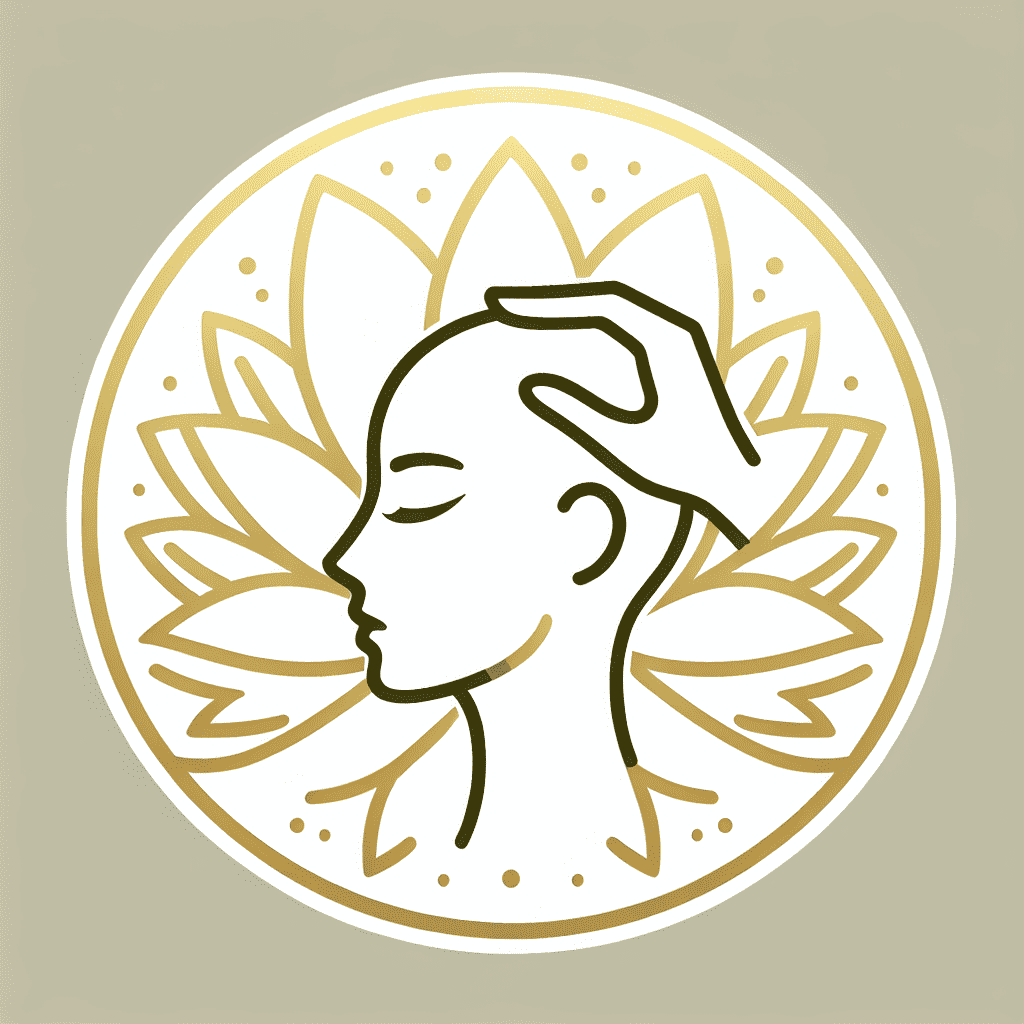 Logo do salonu bilo zlaté logo bude kulaté a bude tam obrys hlavy a ...